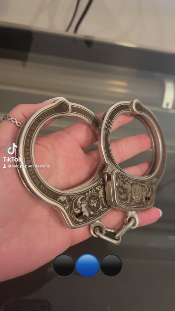 Engraved Handcuffs - Design 4 – Salt and Pepper Designs Co