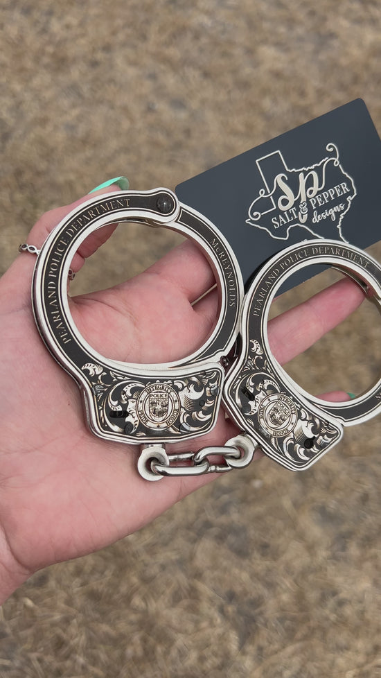 Engraved Handcuffs - Design 4 – Salt and Pepper Designs Co