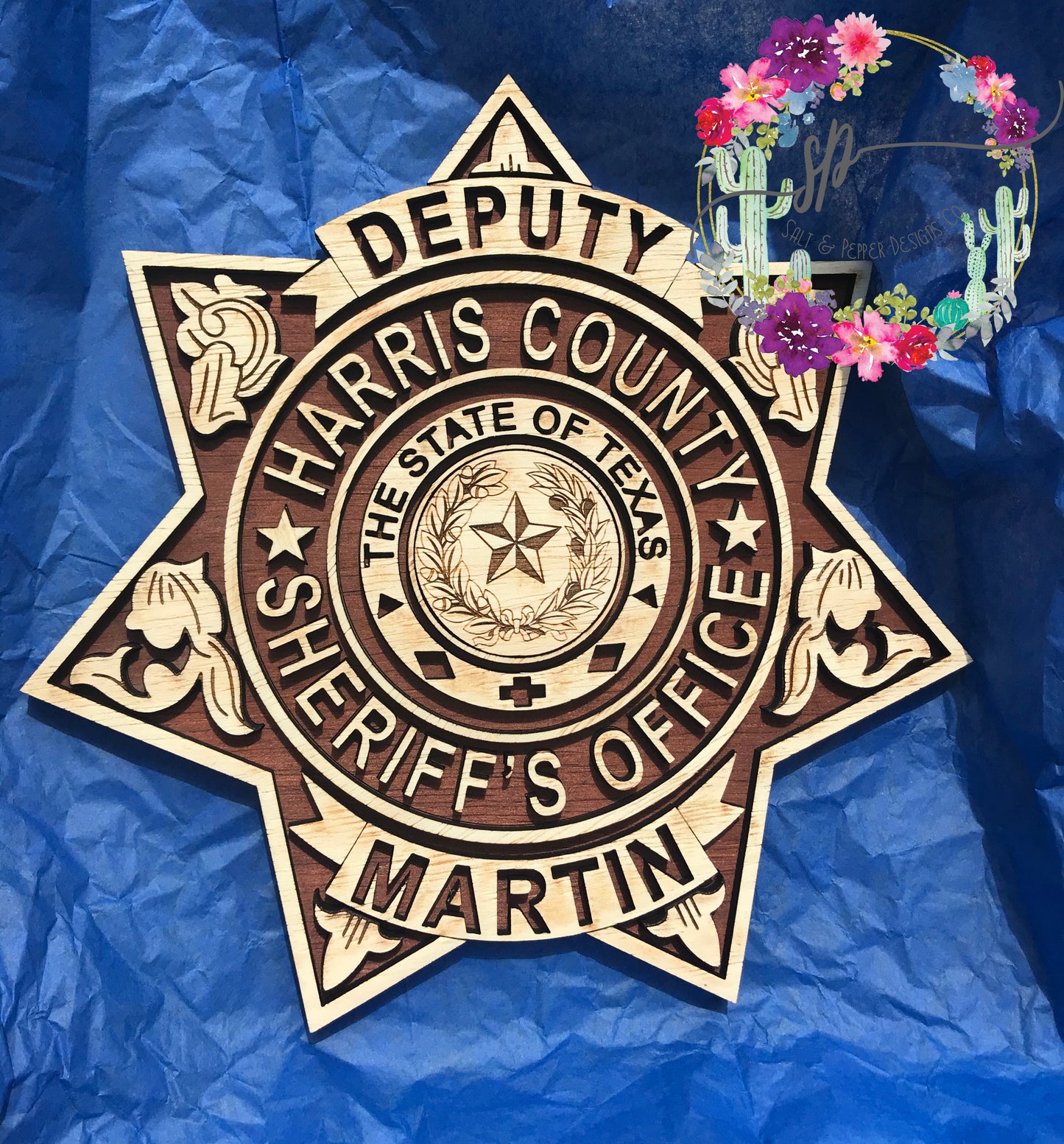 Deputy Badge Custom Wall Plaque – Salt and Pepper Designs Co